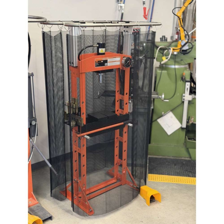 Hydraulic Press Steel Mesh Ejection Curtain – Ferndale Safety